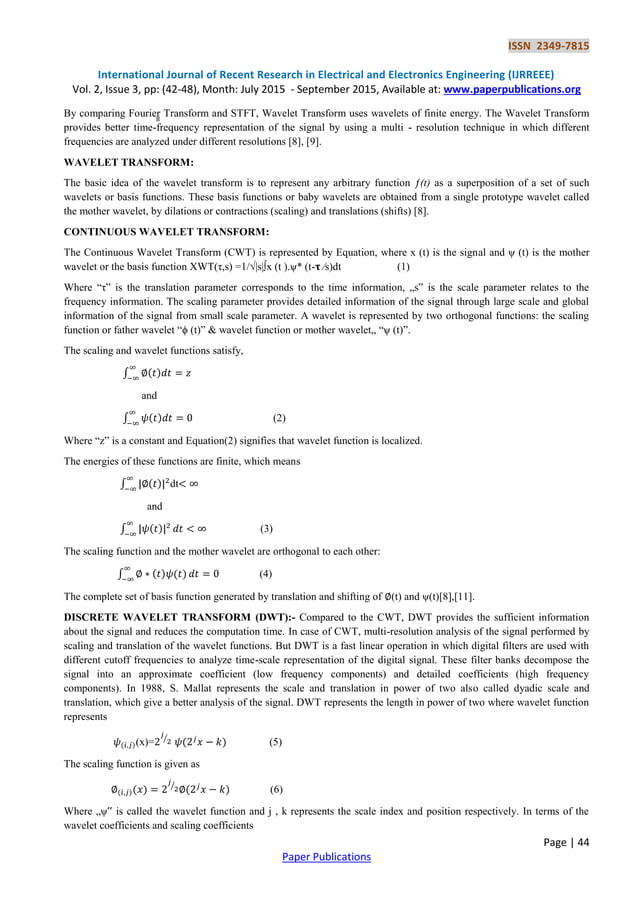 Power Quality Identification Using Wavelet Transform: A Review | PDF | Physics | Science