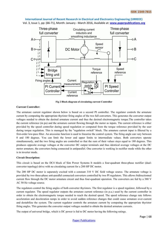 Power Quality Improvement Of Dc Drive By Reduction Of Circulating
