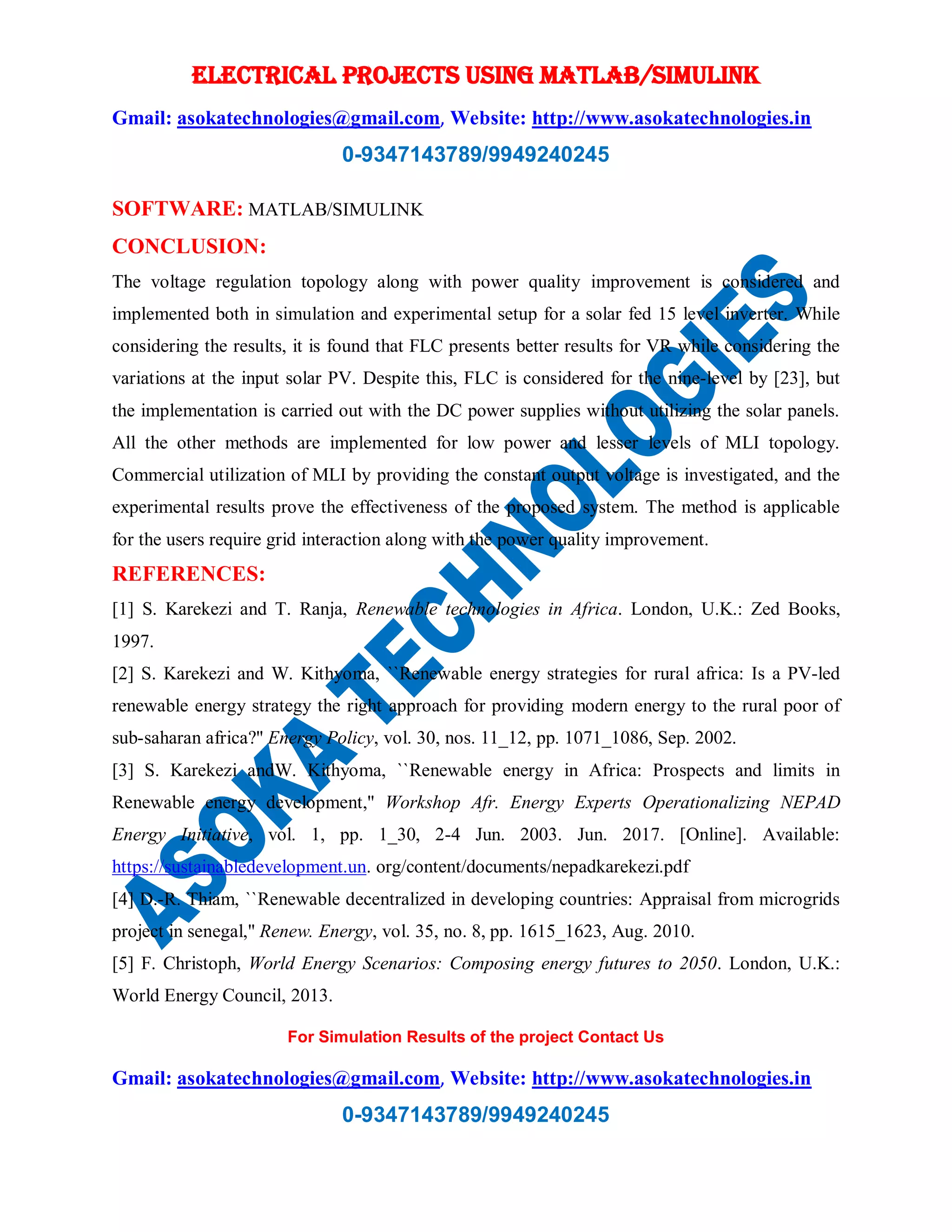Power Quality Improvement in Solar Fed Cascaded Multilevel Inverter with Output Voltage ...