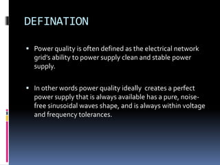 Power quality improvement techniques | PPTX