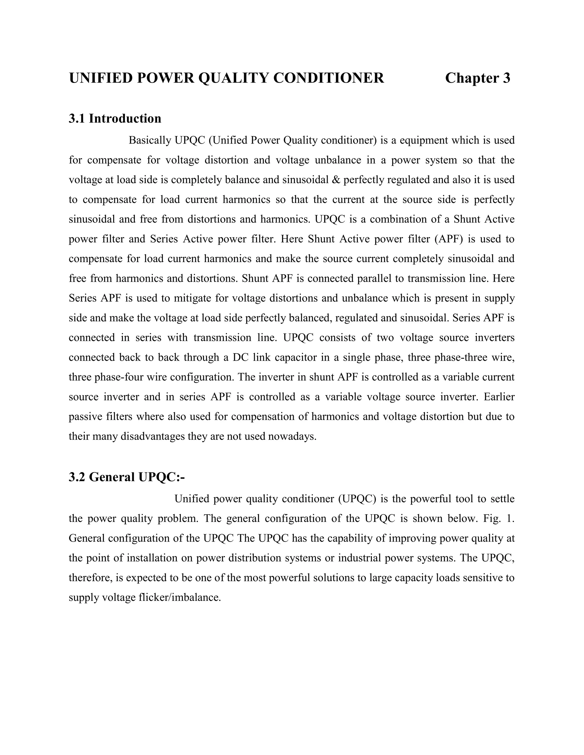 Power quality improvement using UPQC | PDF