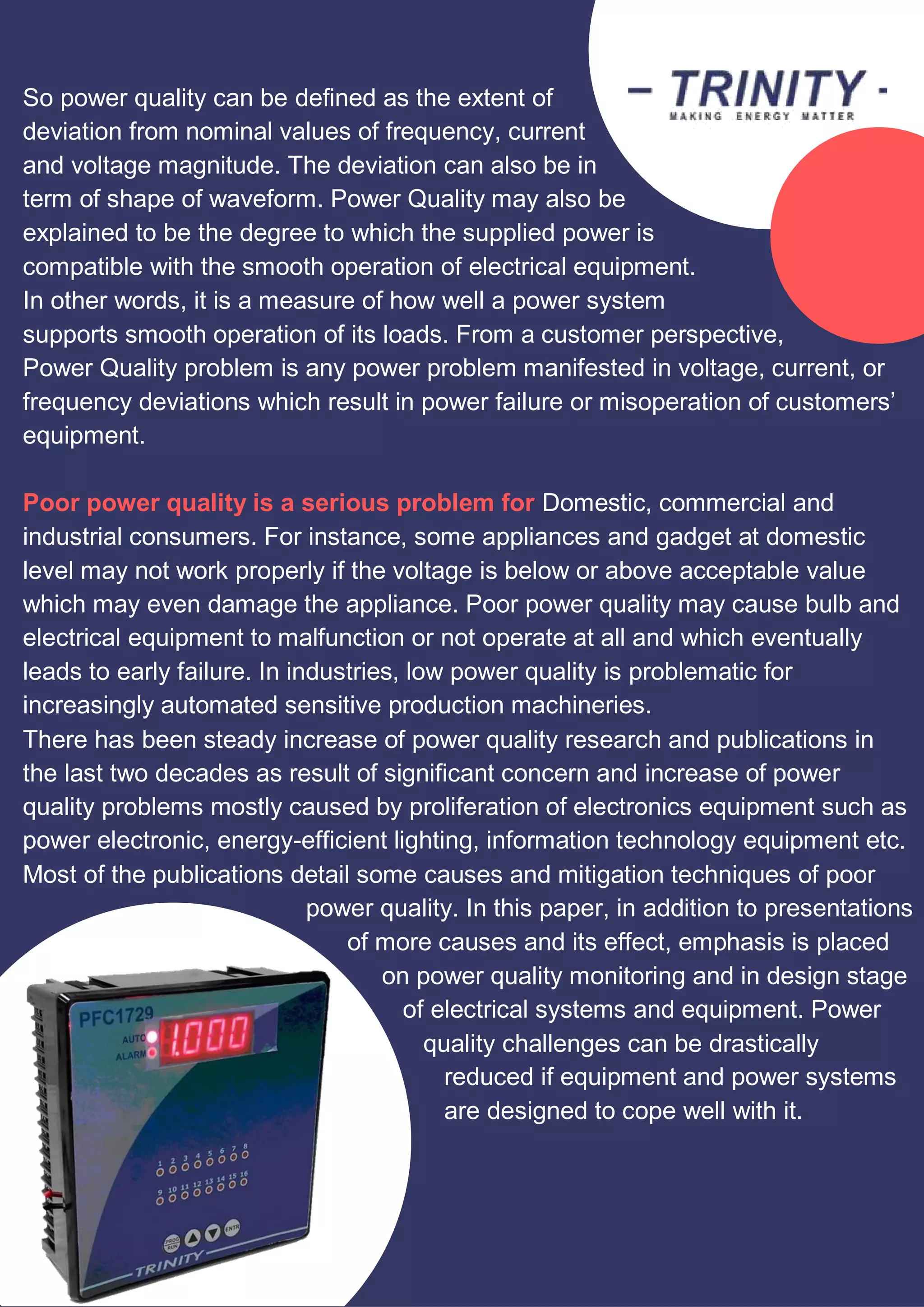 Power quality in electrical systems | PDF