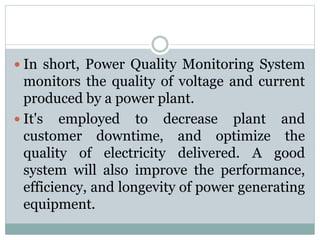 Power quality monitoring (PQM) | PPTX