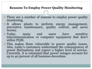Power quality monitoring (PQM) | PPTX