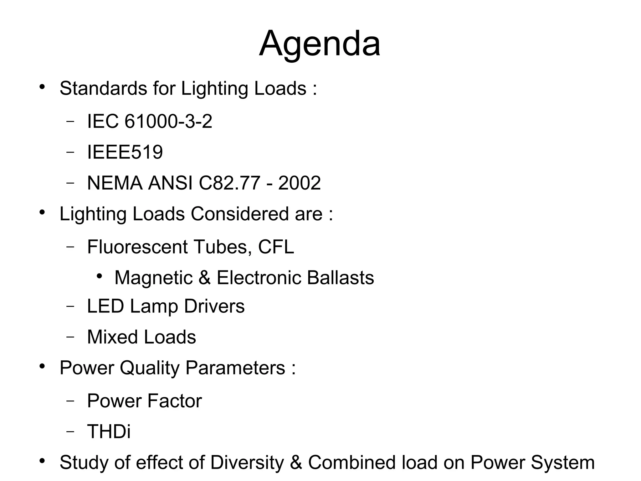 Power Quality Of Lighting Loads | PPT