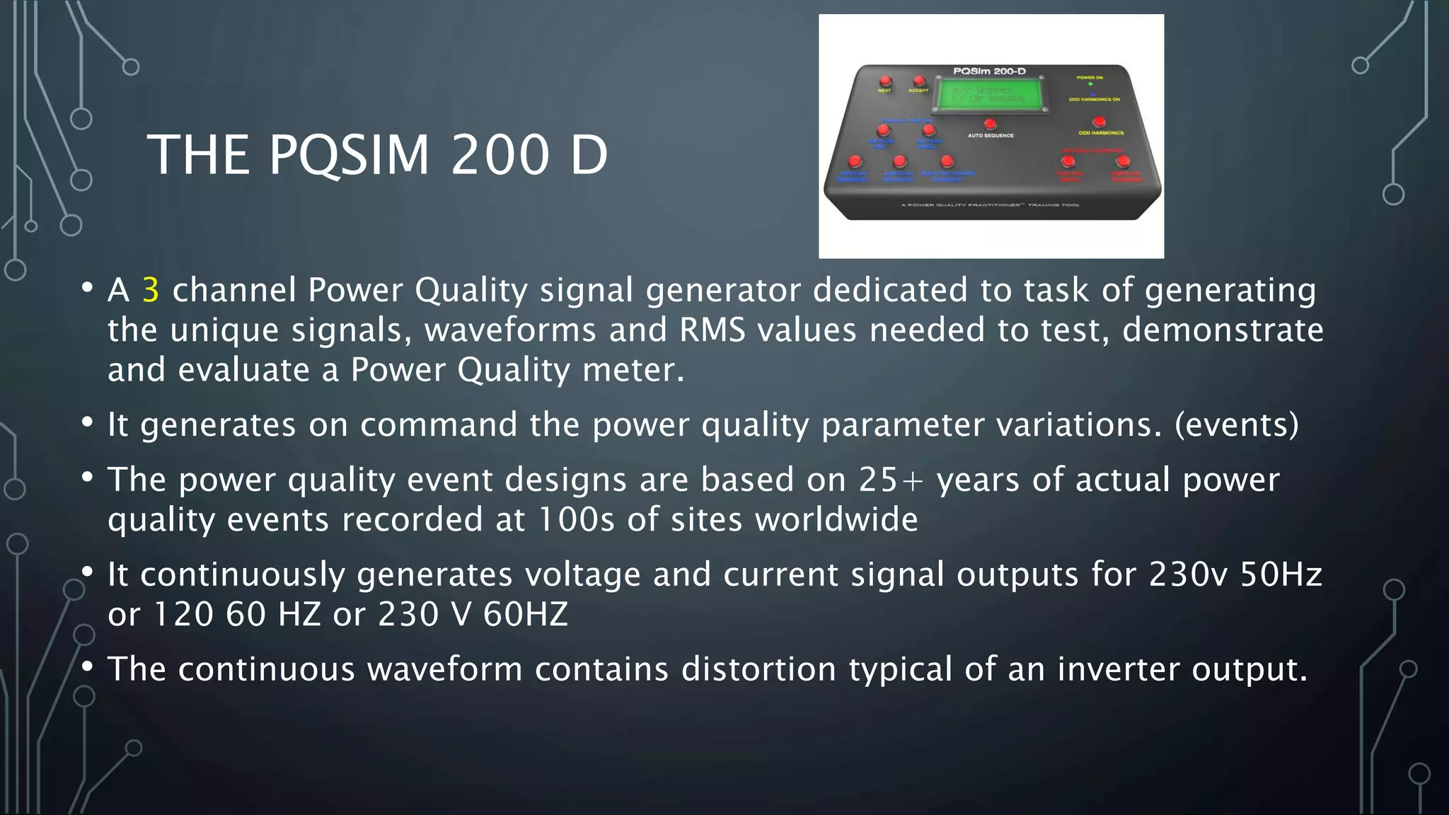 Power Quality training tool and PQ meter test tool | PPTX