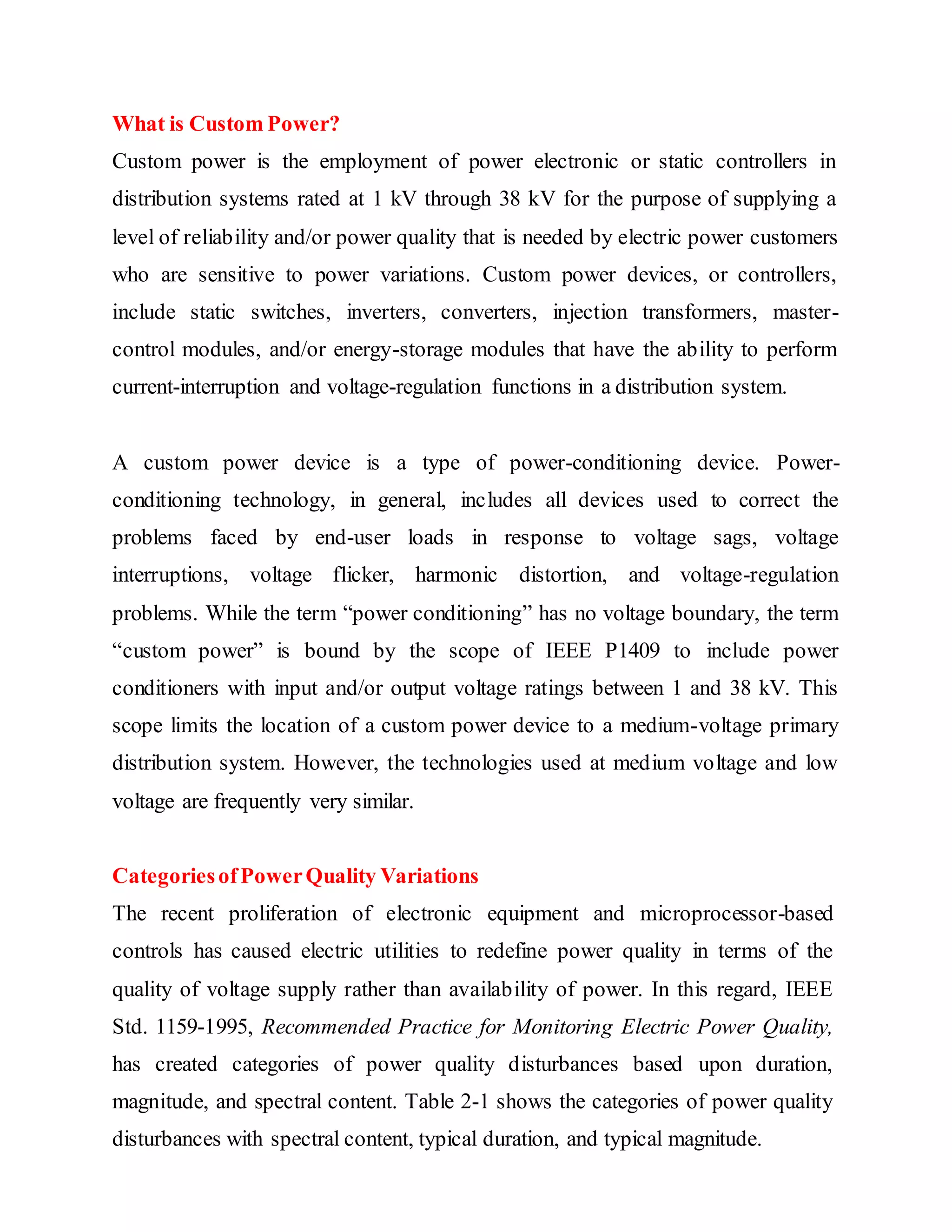 Power Quality Variations in Distribution Circuits | PDF