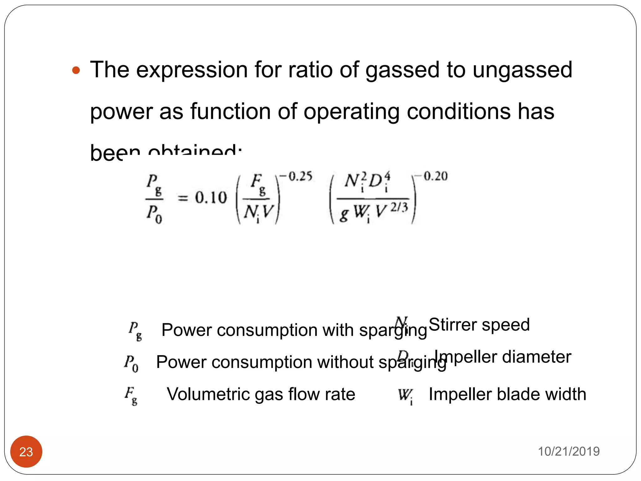Power Requirements for Mixing in Bioreactor | PPTX