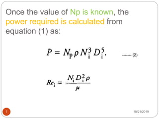 Power Requirements for Mixing in Bioreactor | PPTX