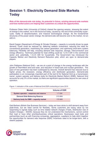 Power Responsive DSR Conference 18th June - Summary Paper | PDF