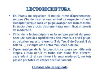 Power reunió lectoescriptura 4 anys | PPT