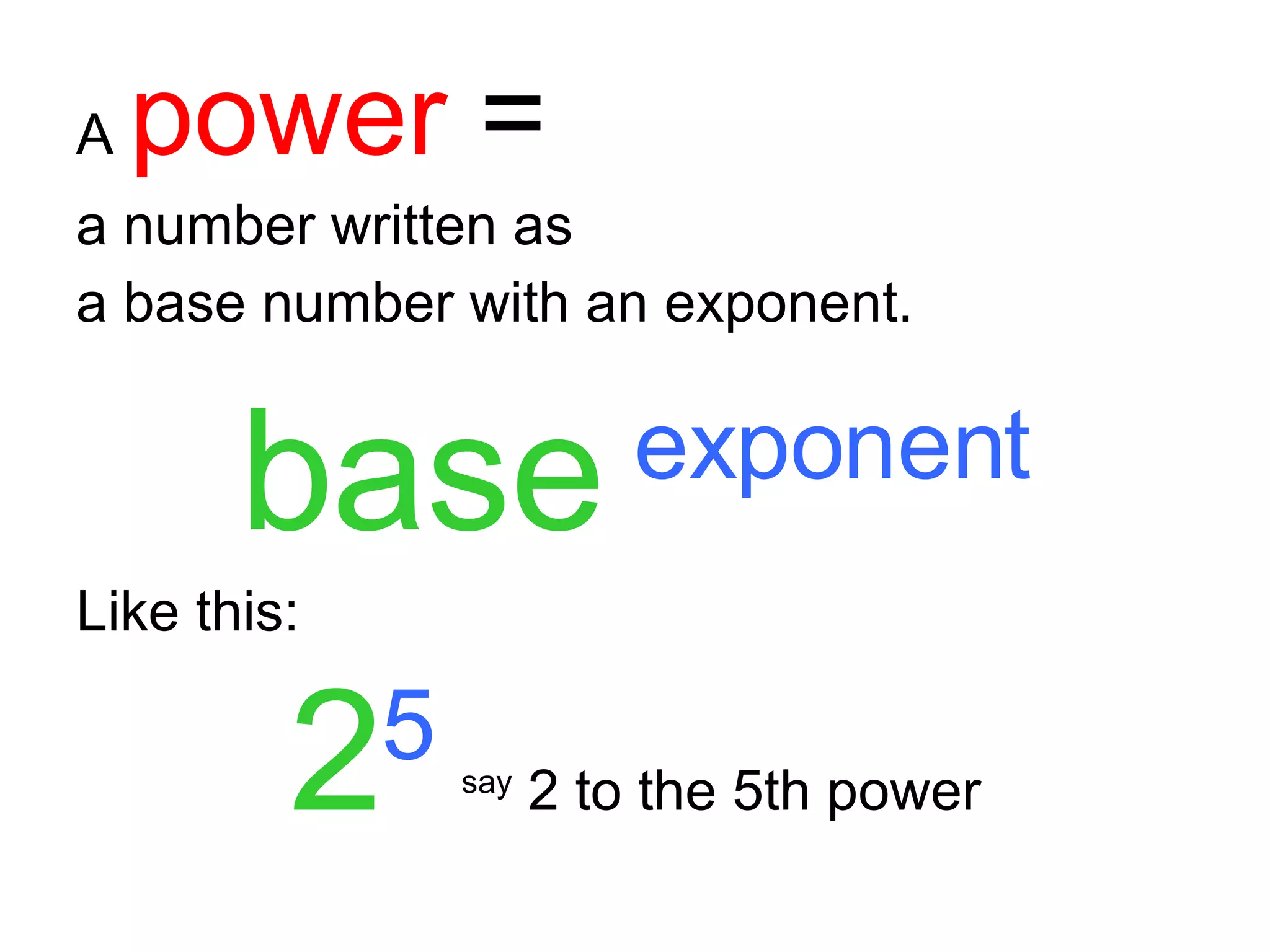 Powers and Exponents | PPT