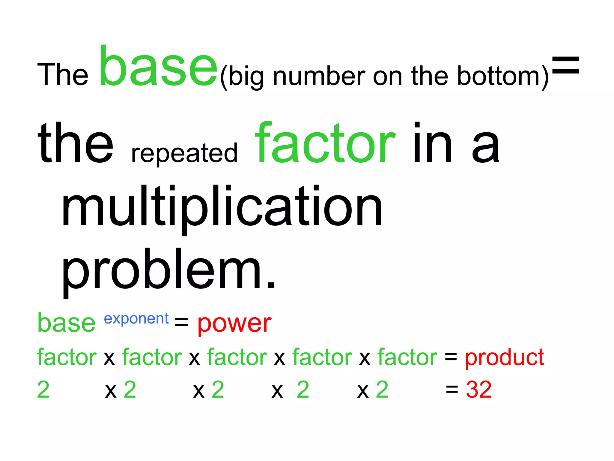 Powers and Exponents | PPT