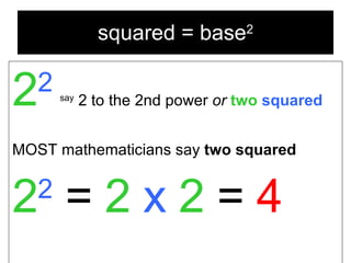 Powers and Exponents | PPT