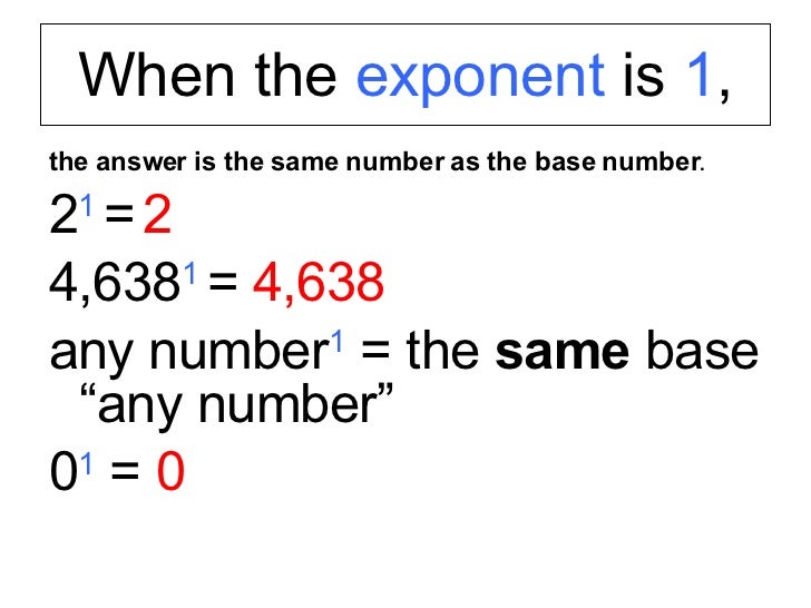 Powers and Exponents