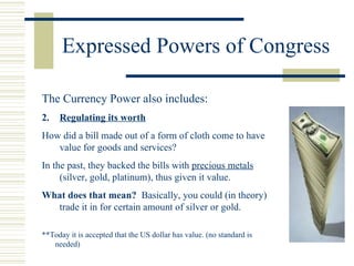 Powers Of Congress | PPT