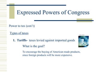 Implied Powers Of Congress Examples