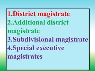 Powers and duties of executive magistrates | PPTX