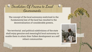 Powers and functions of local governments | PPTX