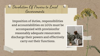 Powers and functions of local governments | PPTX
