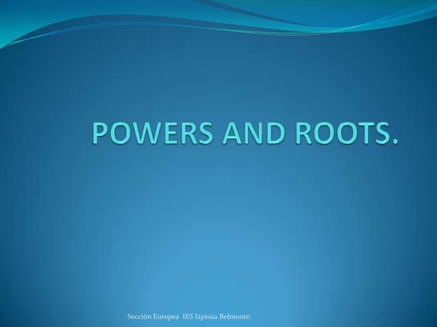 Powers And Roots | PPTX