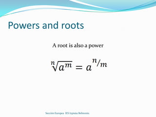 Powers And Roots | PPTX