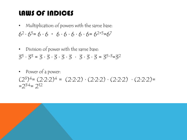 Powers and square roots- Trabajo de Matemáticas | PDF