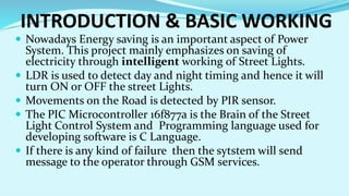 Power saving mechanism for street lights | PPTX