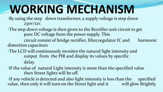 Power saving mechanism for street lights | PPTX