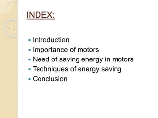Power saving motors | PPT