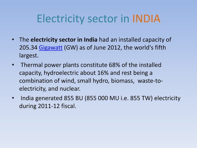 Power scenario in india | PPTX