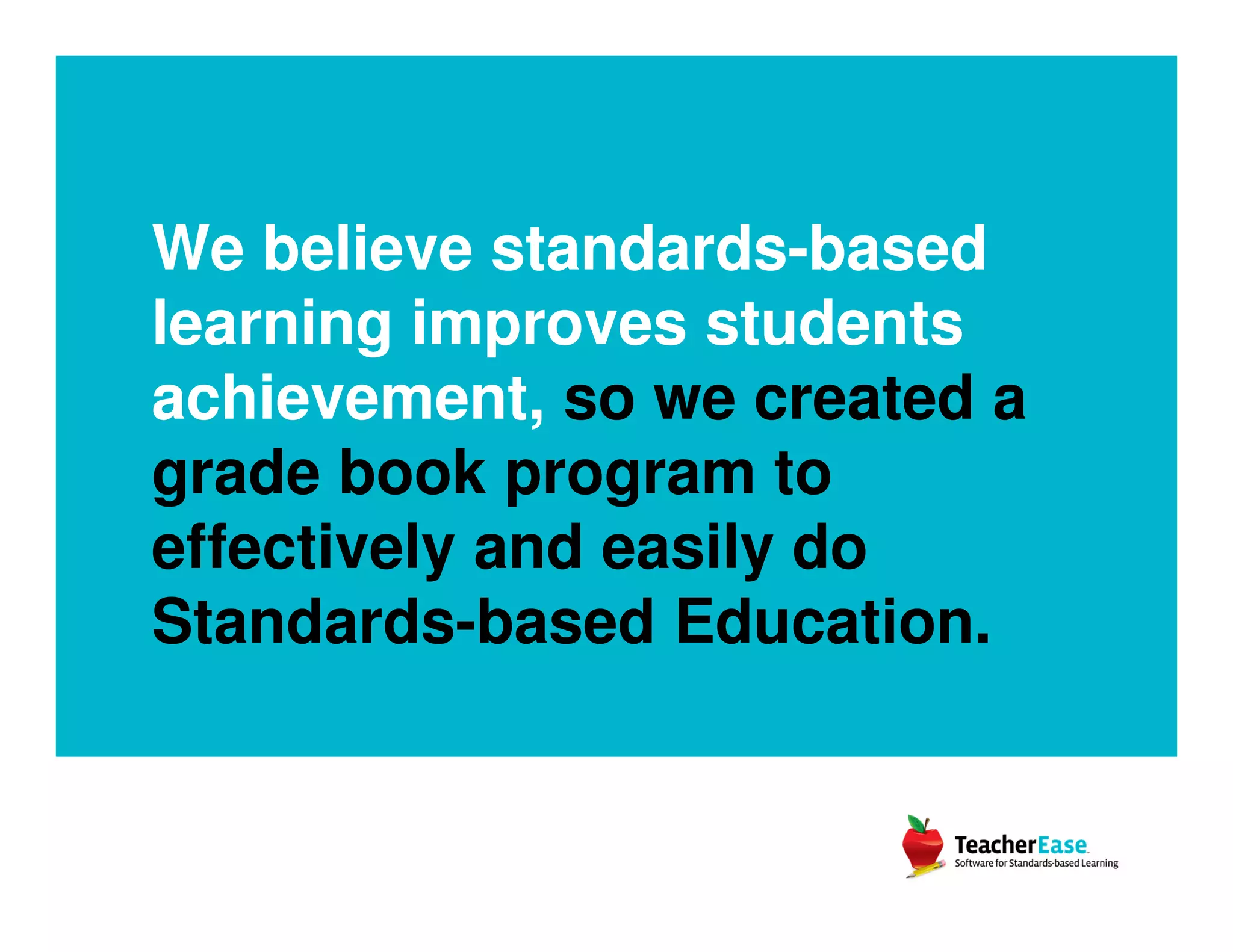 What is different about TeacherEase for SBG | PDF
