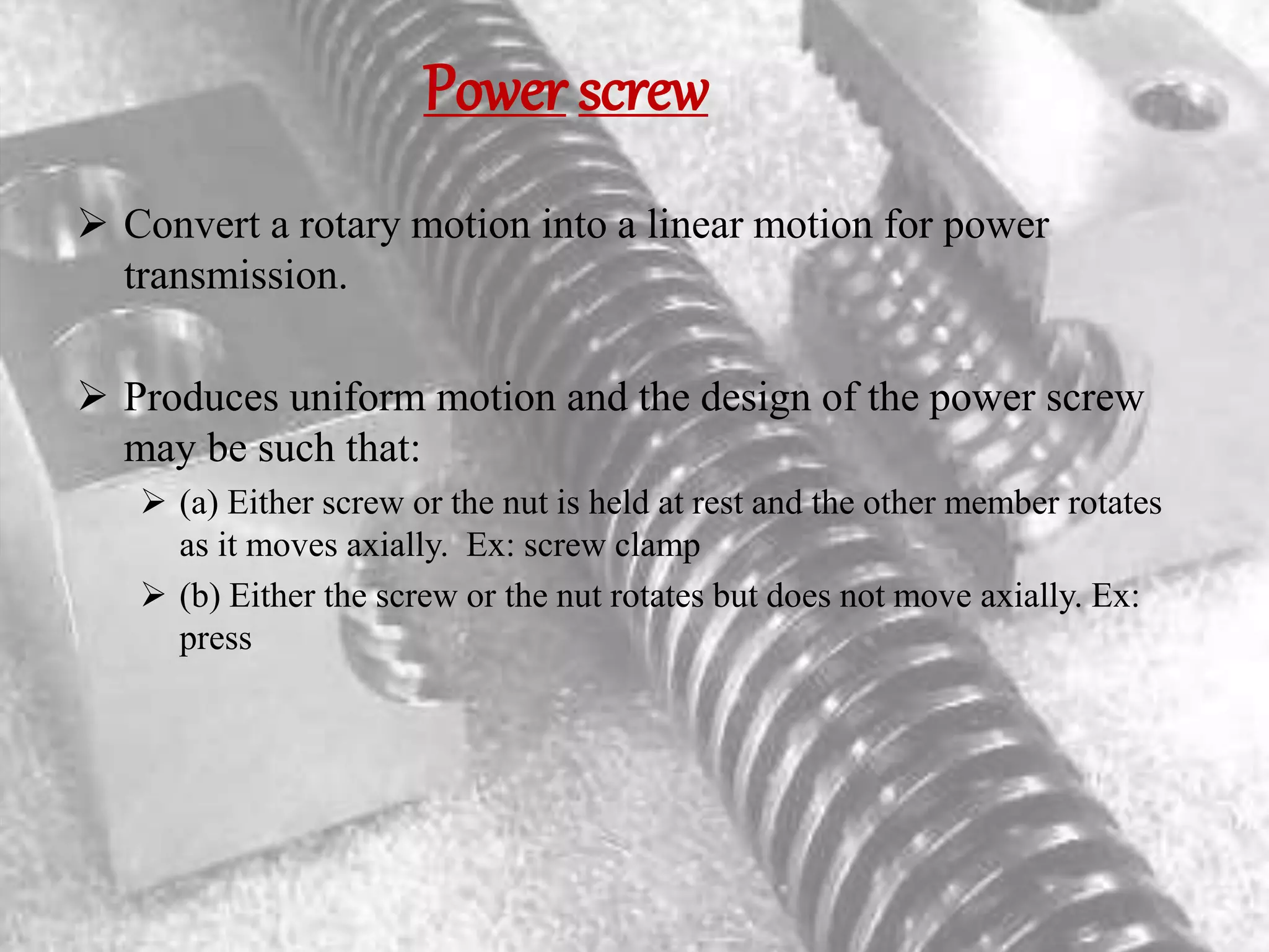 Power screw | PPTX