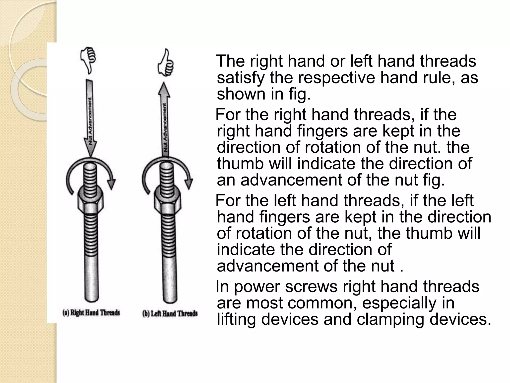 Power screw (machine design & industrial drafting ) | PPTX