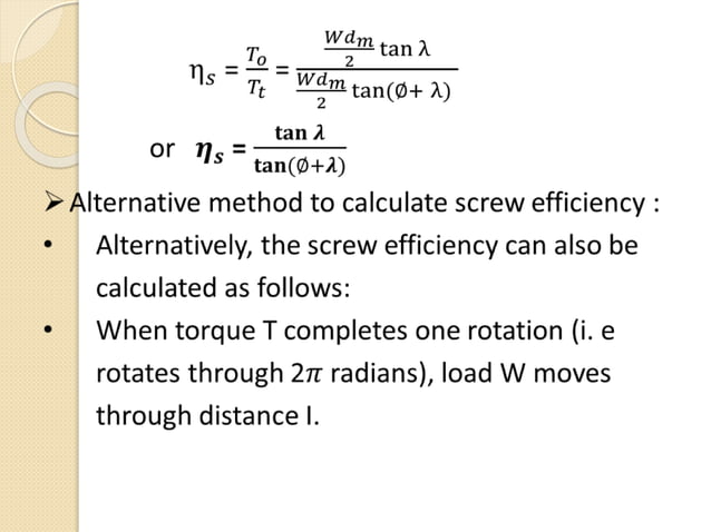 Power screw (machine design & industrial drafting ) | PPTX