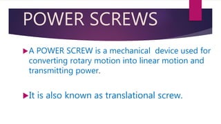 Power screw | PPTX