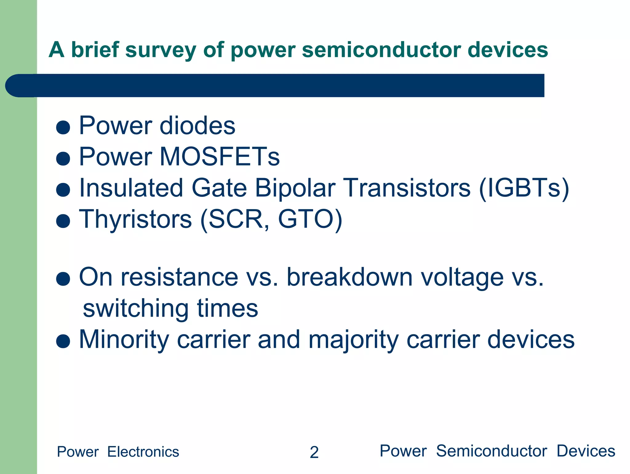Power semiconductor devices | PDF
