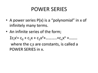 Power series | PPTX