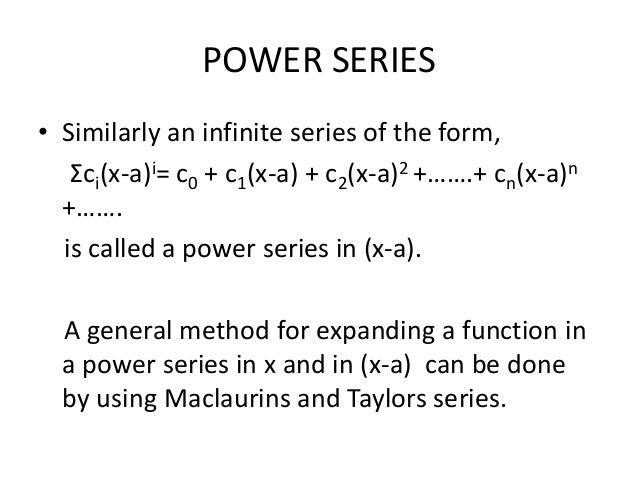 Power series