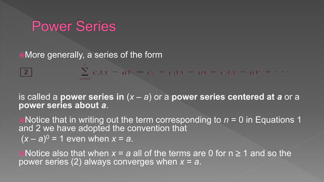 Power series | PPTX | Computing | Technology & Computing