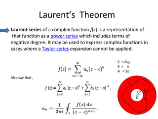 Power series convergence ,taylor & laurent's theorem | PPT