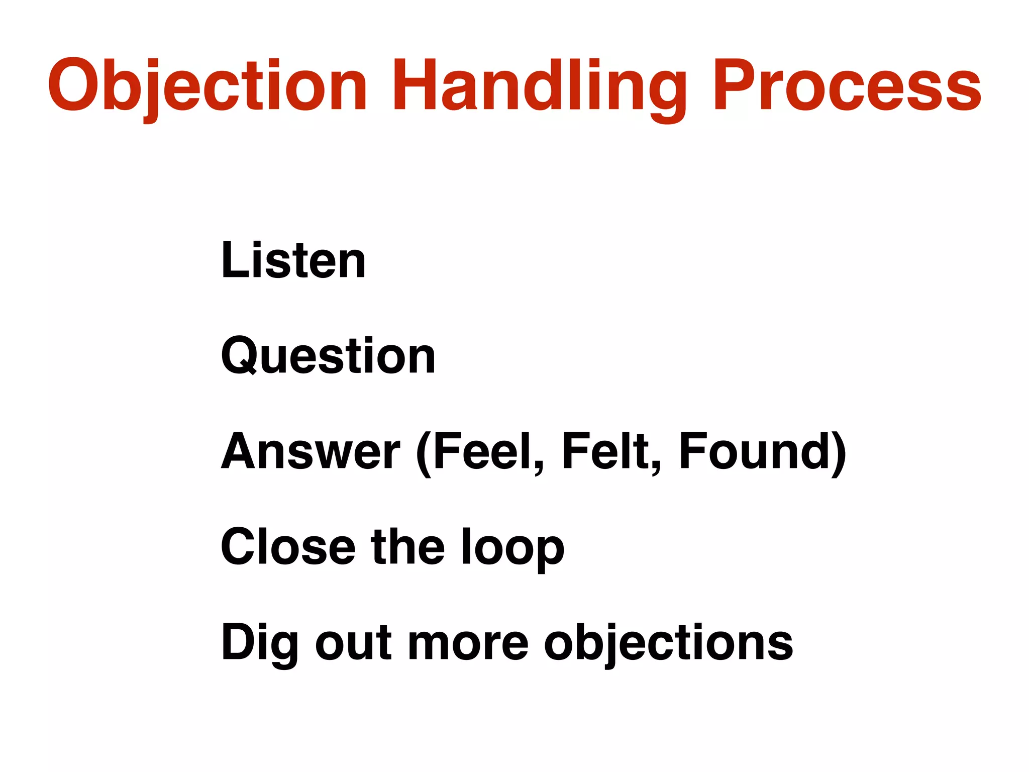 Overcoming Objections | PDF