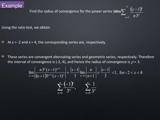 Power series and radius of convergence | PPTX