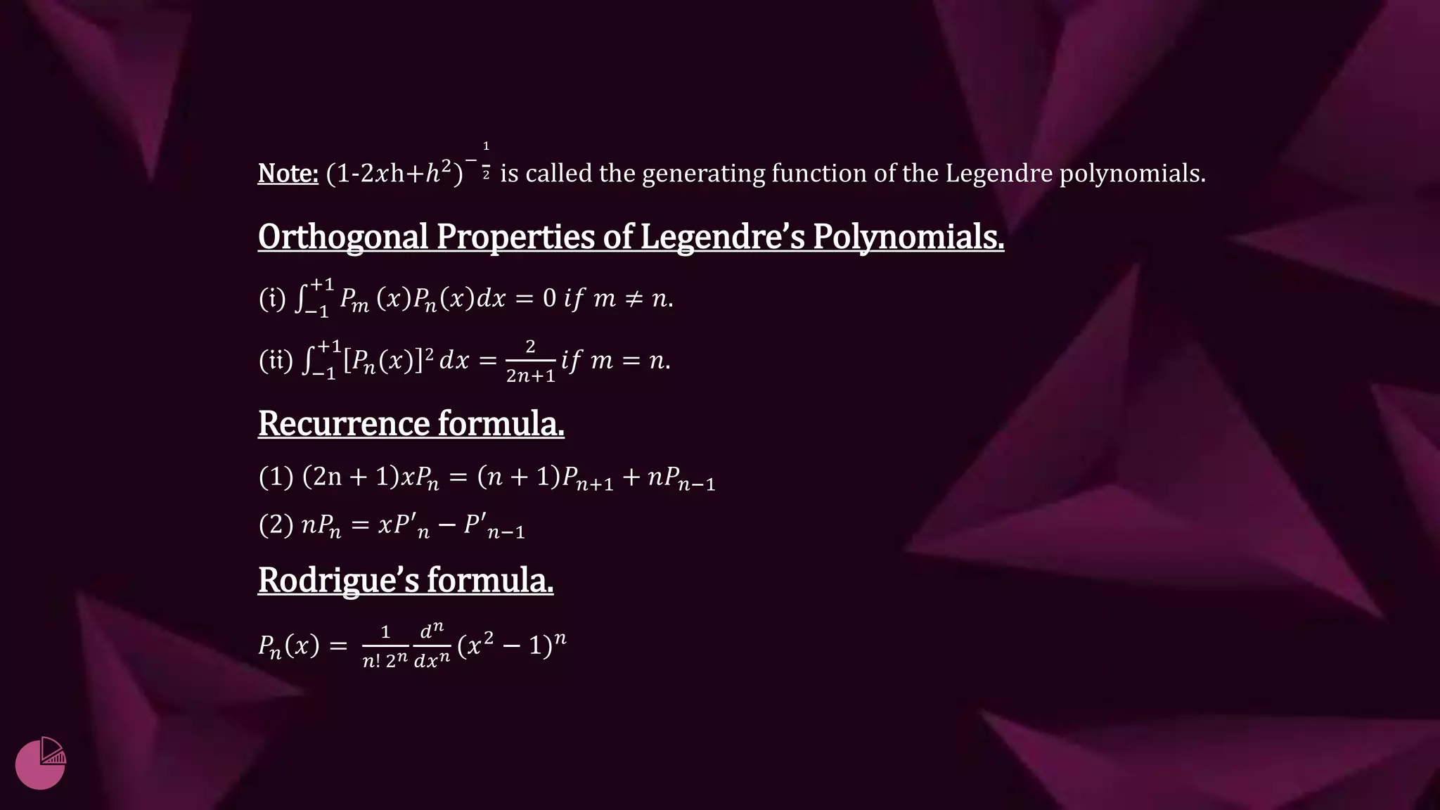 Power Series - Legendre Polynomial - Bessel's Equation | PPTX | Physics ...