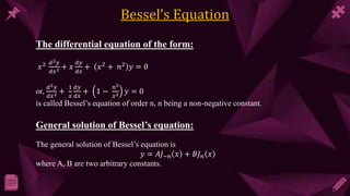 Power Series - Legendre Polynomial - Bessel's Equation | PPTX | Physics ...