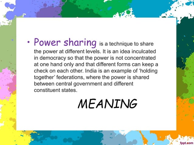 power sharing class 10 cbse civics | PPTX