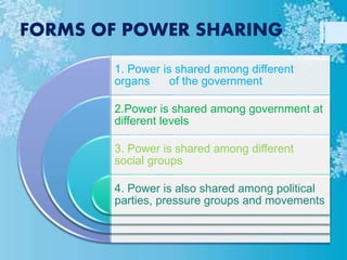 Power sharing PPT Presentation | PPTX