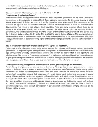 Power sharing (Civics 1) | DOC