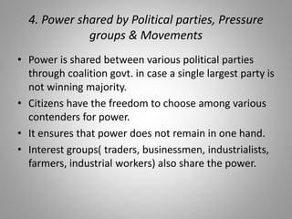 Class:10 Political Science,Power sharing | PPTX