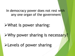 Power sharing part 1 belgium | PPTX